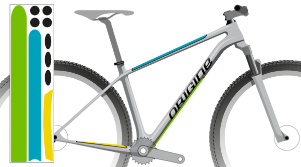 Protection cadre VTT, film transparent 3M renforcé - Origine Cycles